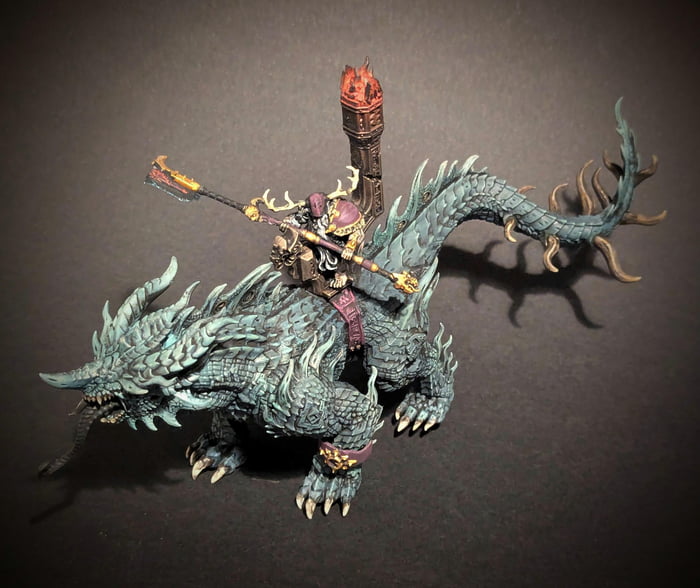 Chaos Fireslayer Runefather on Magmadroth - 9GAG