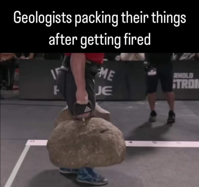Geologist hits rock bottom. - 9GAG