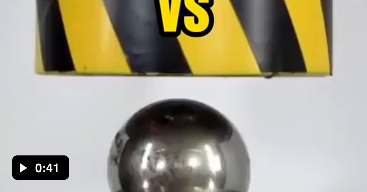 500 ton press verses a uranium ball - 9GAG