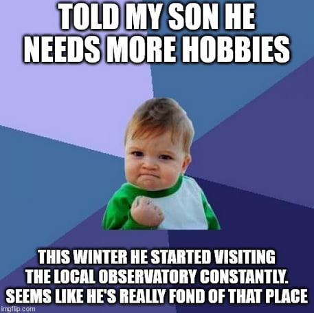 It'll make it easier to introduce his potential new father figure who works there - 9GAG