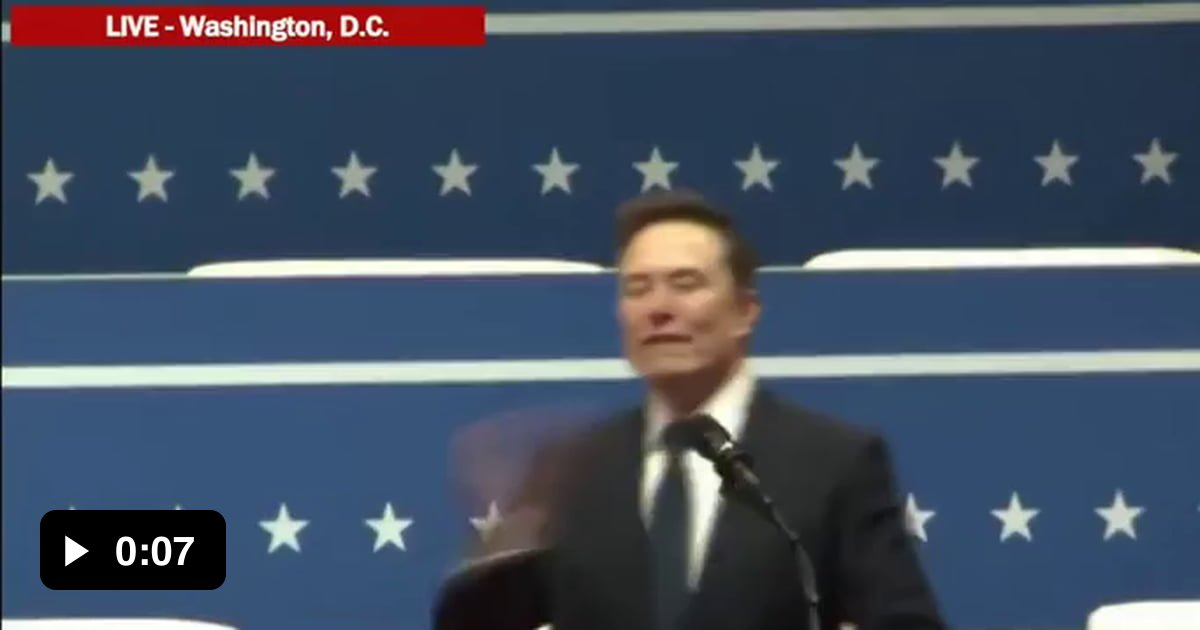 Elon Musk sieg heil during his speech - 9GAG