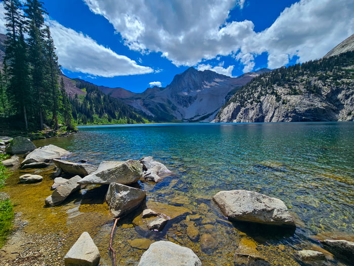 Snowmass Lake, Colorado. 11,000 ft. 8 mile hike. Camped 50 ft from the ...