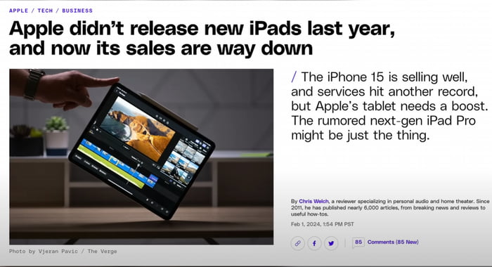 Remember when Steve Jobs said it's the "Post-PC Era" when the iPad was released? - 9GAG