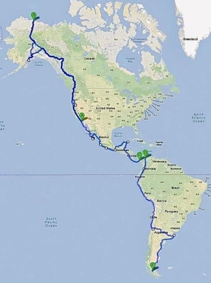 The longest highway in the world, Pan-American highway, almost 30,000 ...