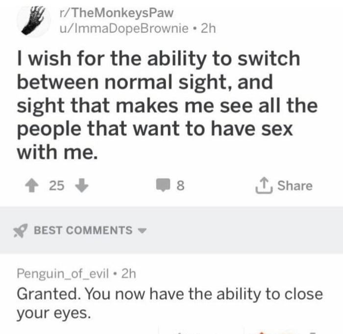 Wish granted *poof* - 9GAG