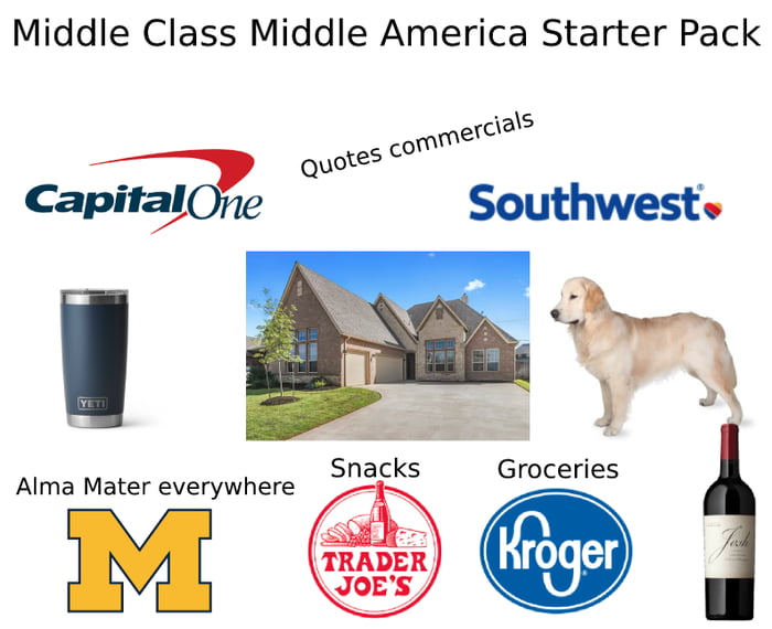 Middle Class Middle America Starter Pack - 9GAG
