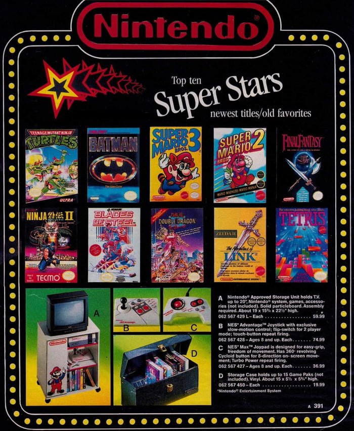 Nintendo NES advertisement from 1990 - 9GAG