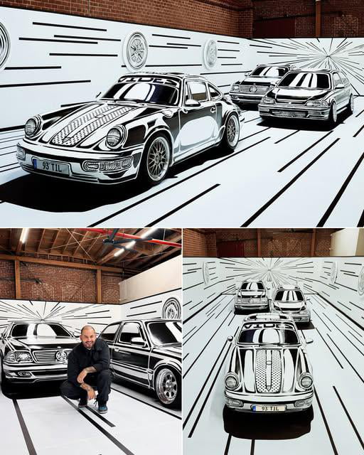 Artist Joshua Vides paints cars, transforming them into veritable works ...
