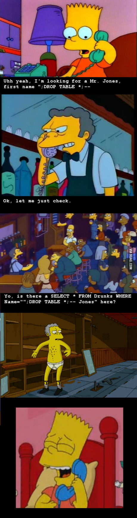 SQL injection in a nutshell - 9GAG