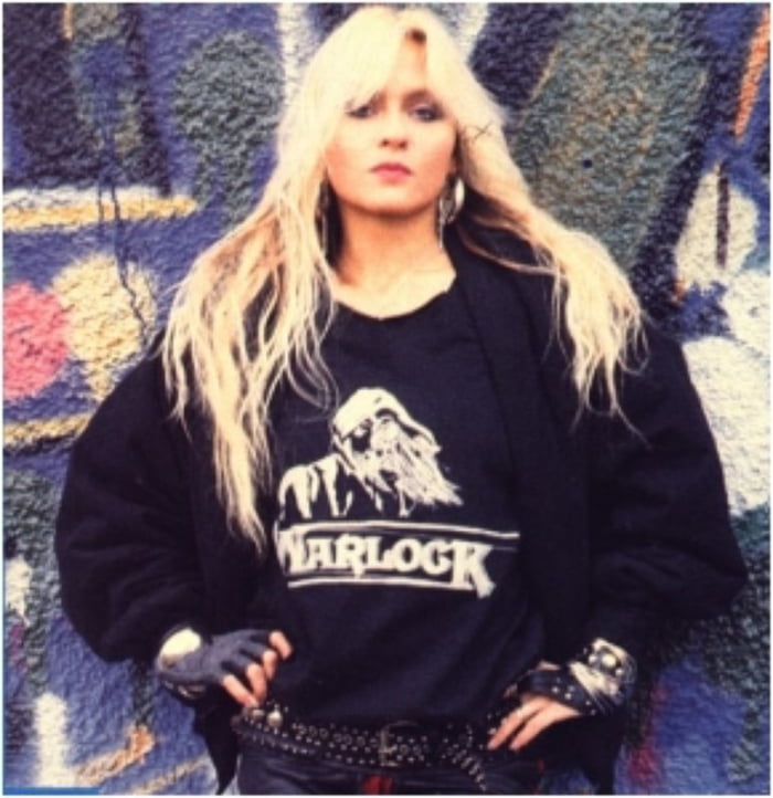 Doro Pesch of German heavy metal band Warlock. 1984. - 9GAG