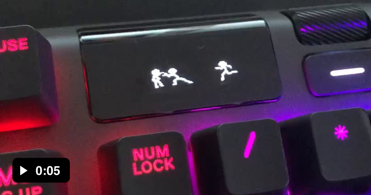 I programmed my keyboard to have fighting stick figures - 9GAG