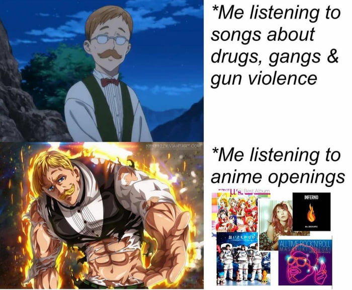 Boys blast rap at the speakers at school, men put on anime ops - 9GAG