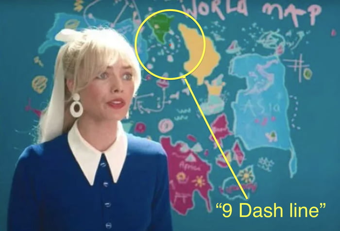 Barbie movie banned in Vietnam for showing '9 dash line' - 9GAG