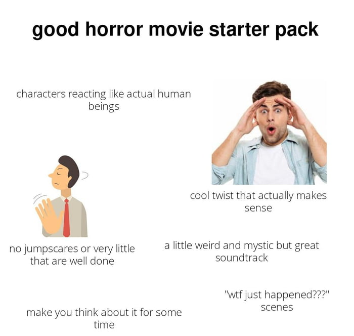 Good horror movie starter pack - 9GAG