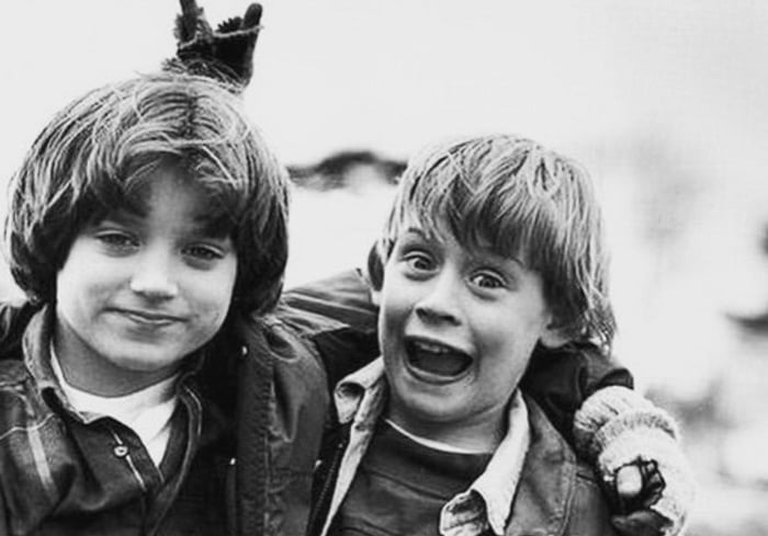 Elijah Wood and Macaulay Culkin on the set of The Good Son in 1993. - 9GAG