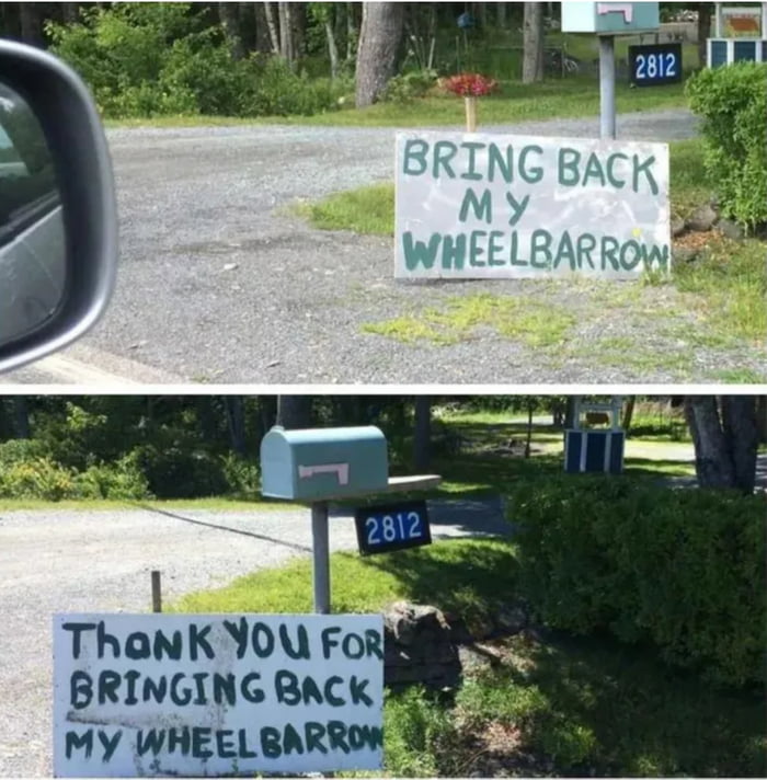 The wheelbarrow chronicles . . . faith in humanity restored. - 9GAG