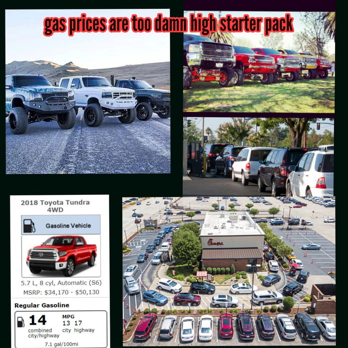 Gas prices are too damn high starter pack - 9GAG