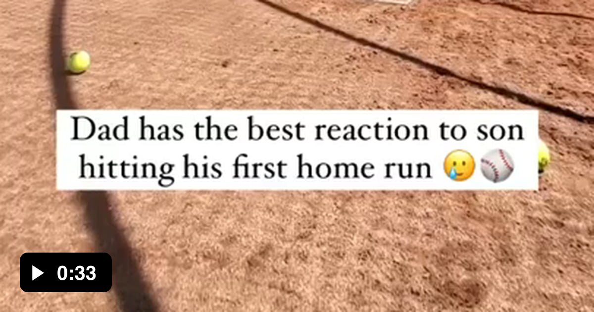 Dad has the best reaction to his son hitting his first home run - 9GAG
