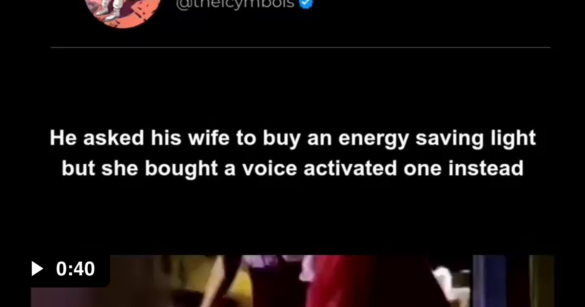 Dude's howling at the voice activated lamp brought be his wife to save ...