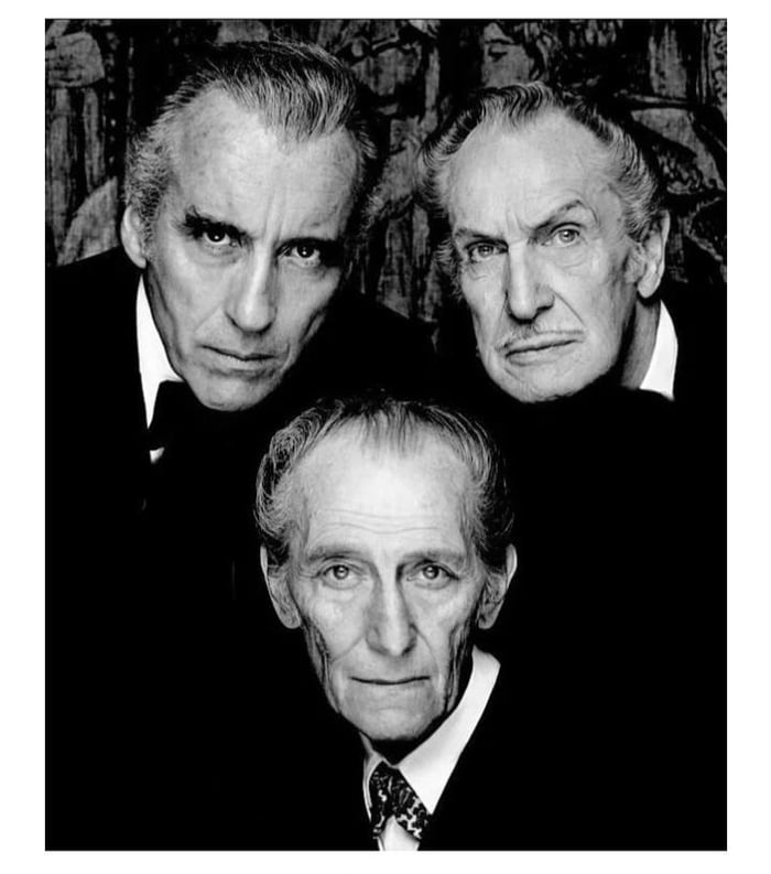 Christopher Lee, Vincent Price and Peter Cushing, 1982 - 9GAG