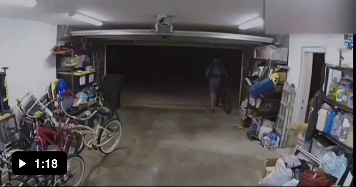 Bike thief in the process of stealing from a garage is stopped by the ...