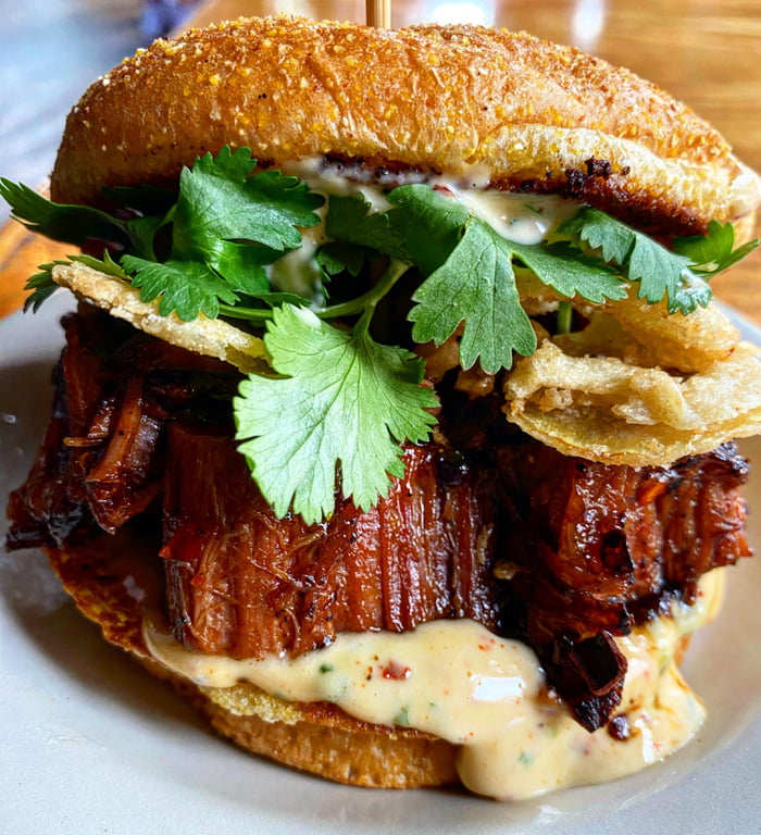 12hr Szechuan Brisket & Cornbread Sandwich - 9GAG
