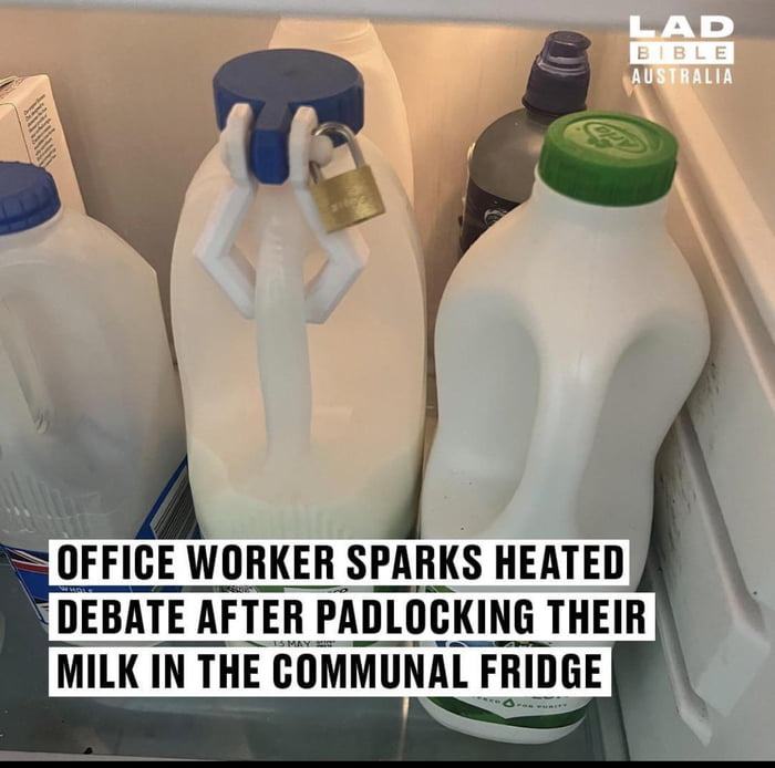 This shouldn’t be a debate at all. Imagine having coworkers so disrespectful you need to lock up ...