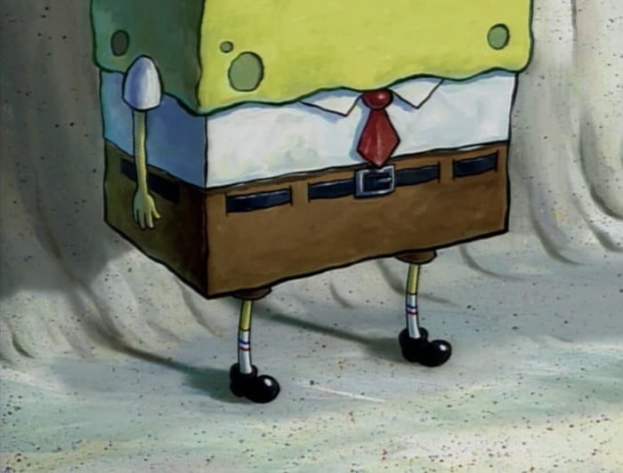 Ladies, talk to me when u got a thigh gap like spongebob - 9GAG