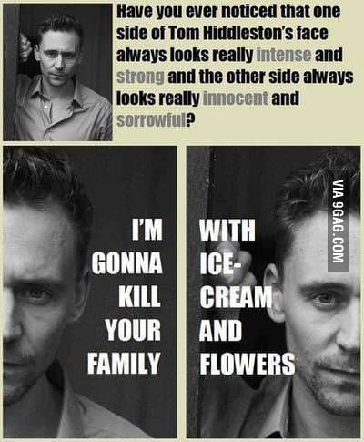 Tom Hiddleston - Two face - 9GAG