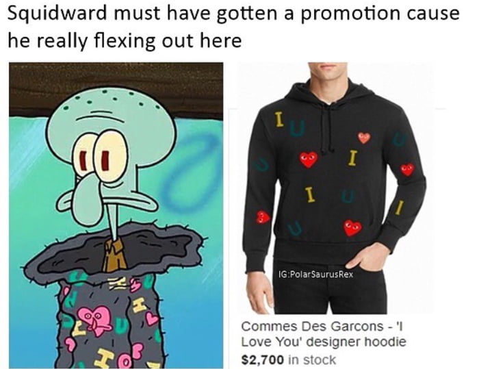 Squidward really out there flexing - 9GAG