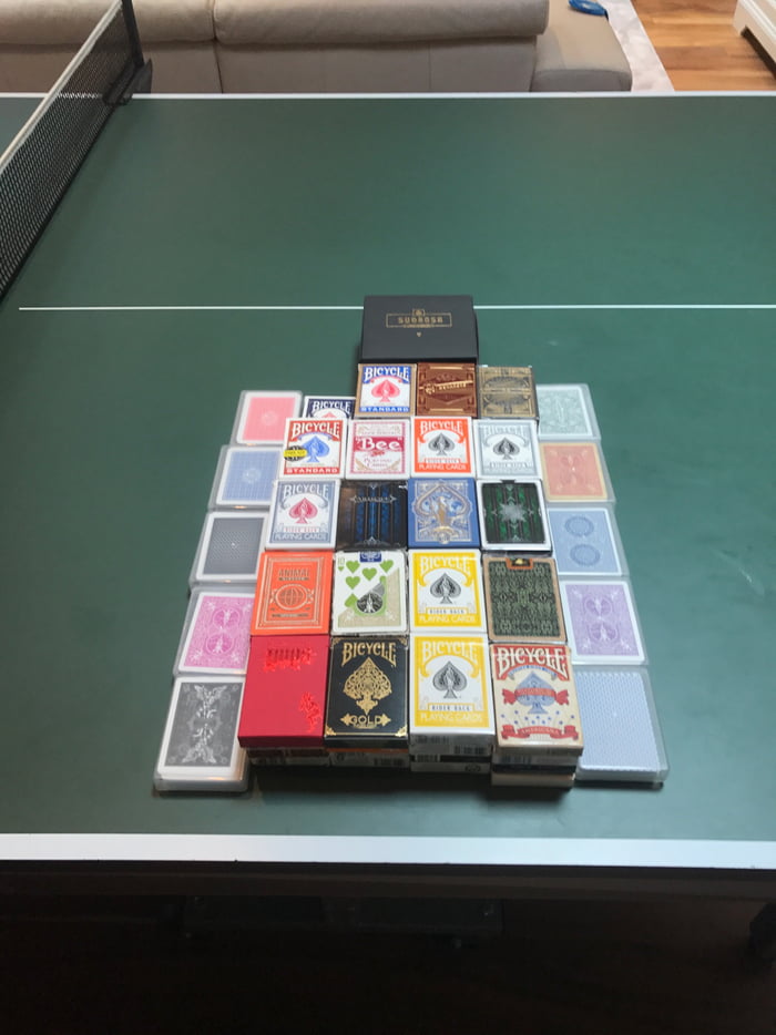 I spent the last 3 hours sorting out my 80 decks of cards that were a ...