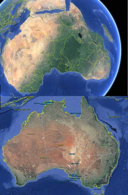 Ever noticed how if you tilt Africa sideways, it kind of resembles ...