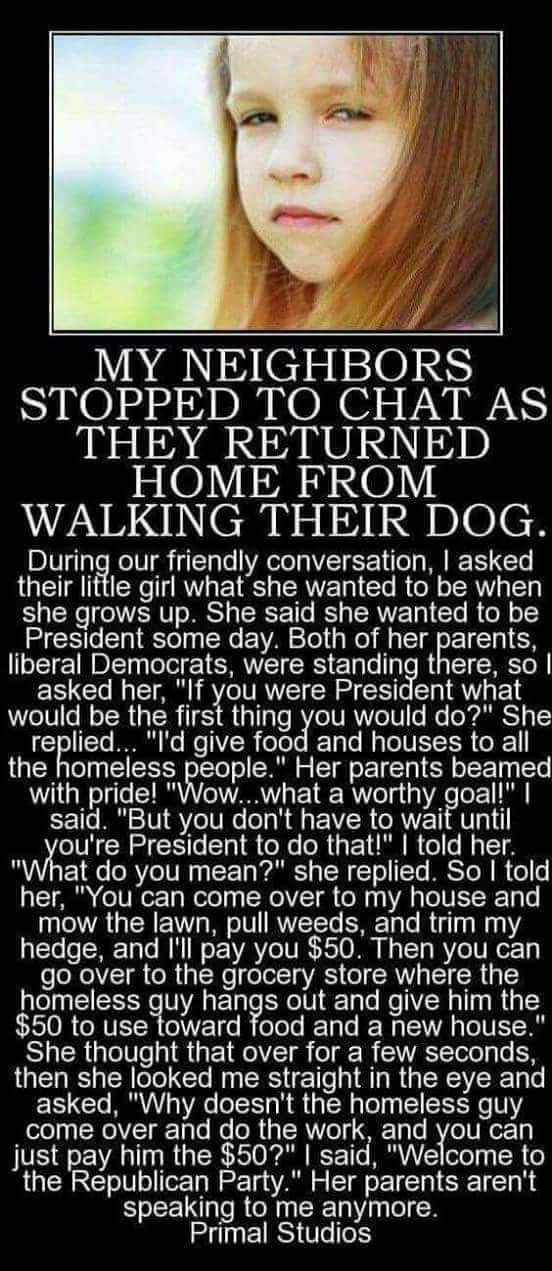 Cute story of a little democrat. - 9GAG