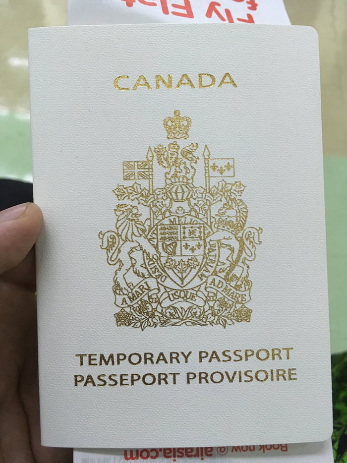 My temporary passport is white and gold and it looks badass. - 9GAG