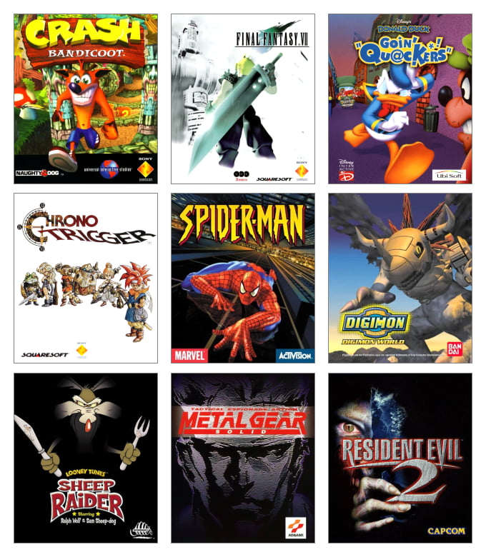 My childhood`s favourite ps1 games. For me, they are never getting old ...