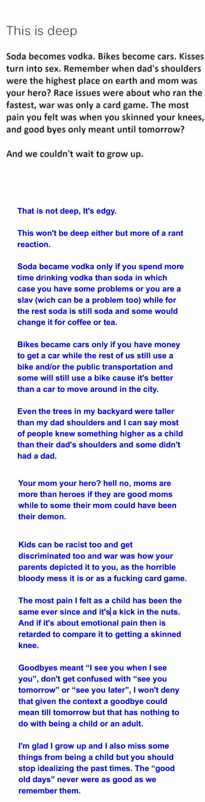 Stop crying about growing up - 9GAG