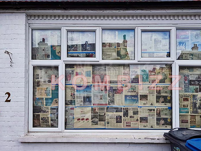 Newspapers Covered Windows - 9GAG