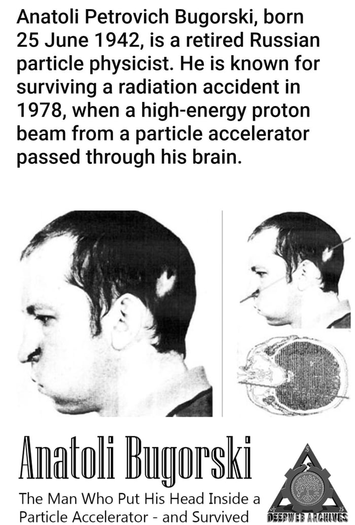 Ok, but why he put his head into a particle accelerator? - 9GAG