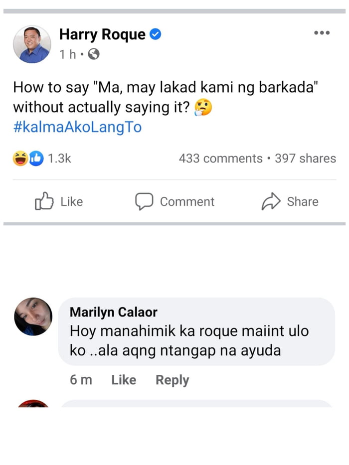 Kalma ka lang ate - 9GAG