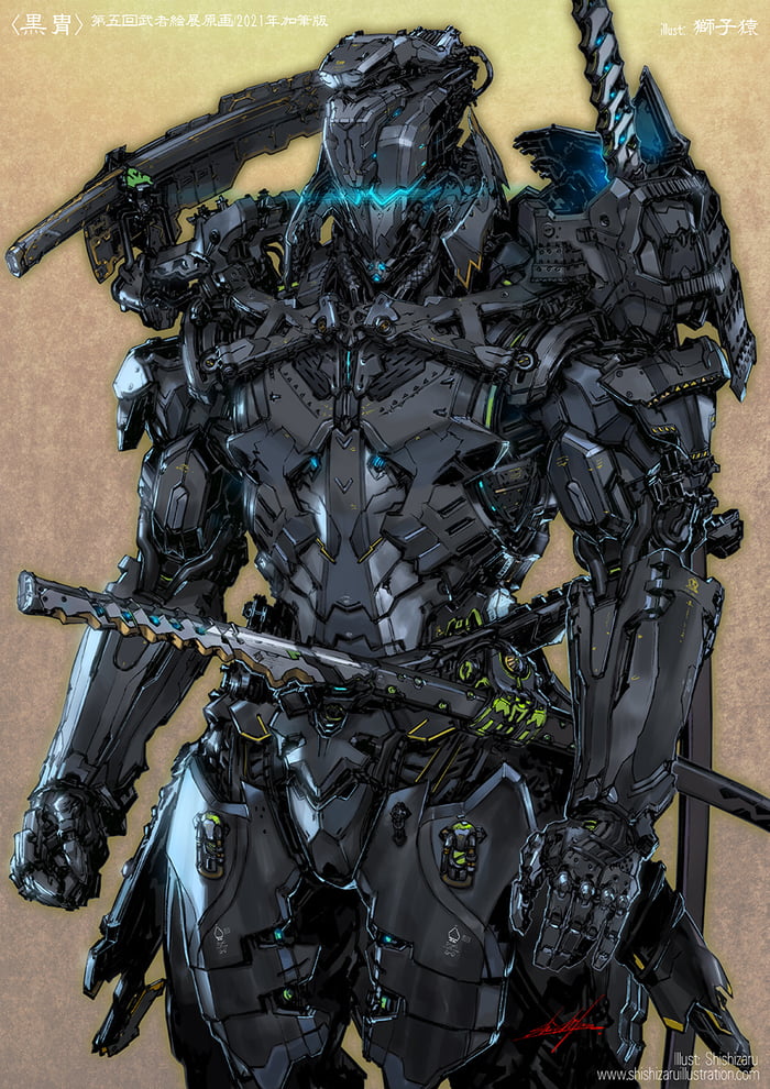 Cyberpunk Samurai - art by @shishizaru - 9GAG