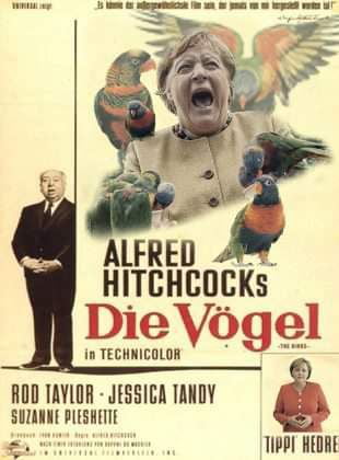 Angela Merkel in Alfred Hitchcocks "Birds" - 9GAG