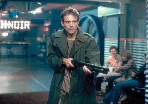 In Terminator (1984), actors Michael Biehn(Kyle Reese) and Arnold ...