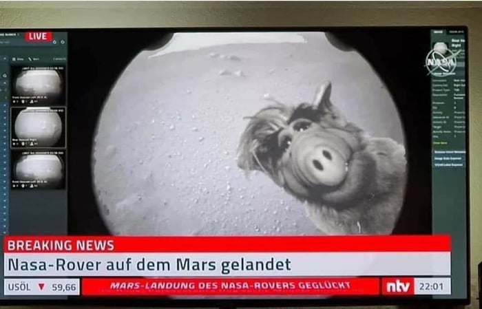 Meanwhile, via the Perseverence Rover, on Mars.. - 9GAG