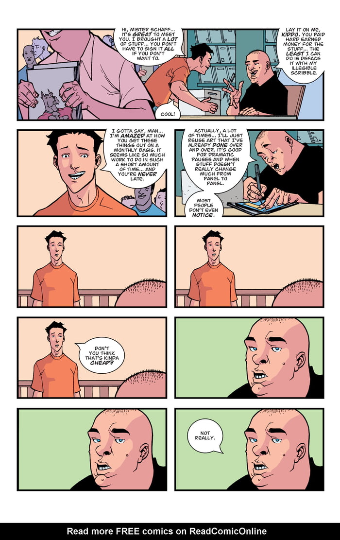 Funny 4th wall break. Source: Invincible Volume 3 - 9GAG