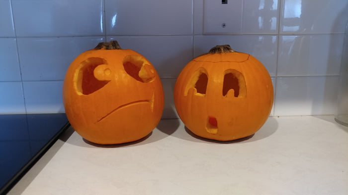 Our halloween pumpkin are very sus (I know.. As late as explorer ...
