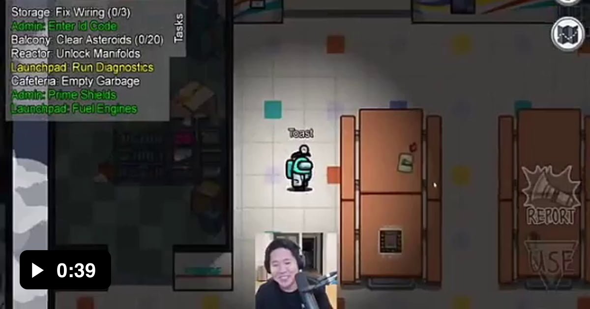 Toast faking dragon task on Among Us - 9GAG