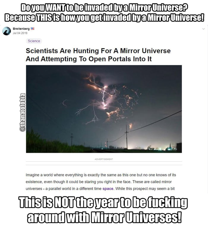 We where wrong! Not an Alien Invasion, but a Mirror Universe invasion for 2020! - 9GAG