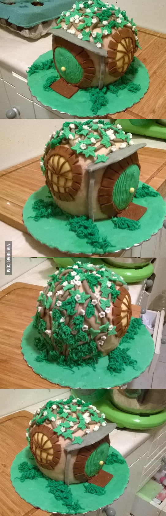 I just made this cake for my name day. It's Bilbo Baggins house from ...