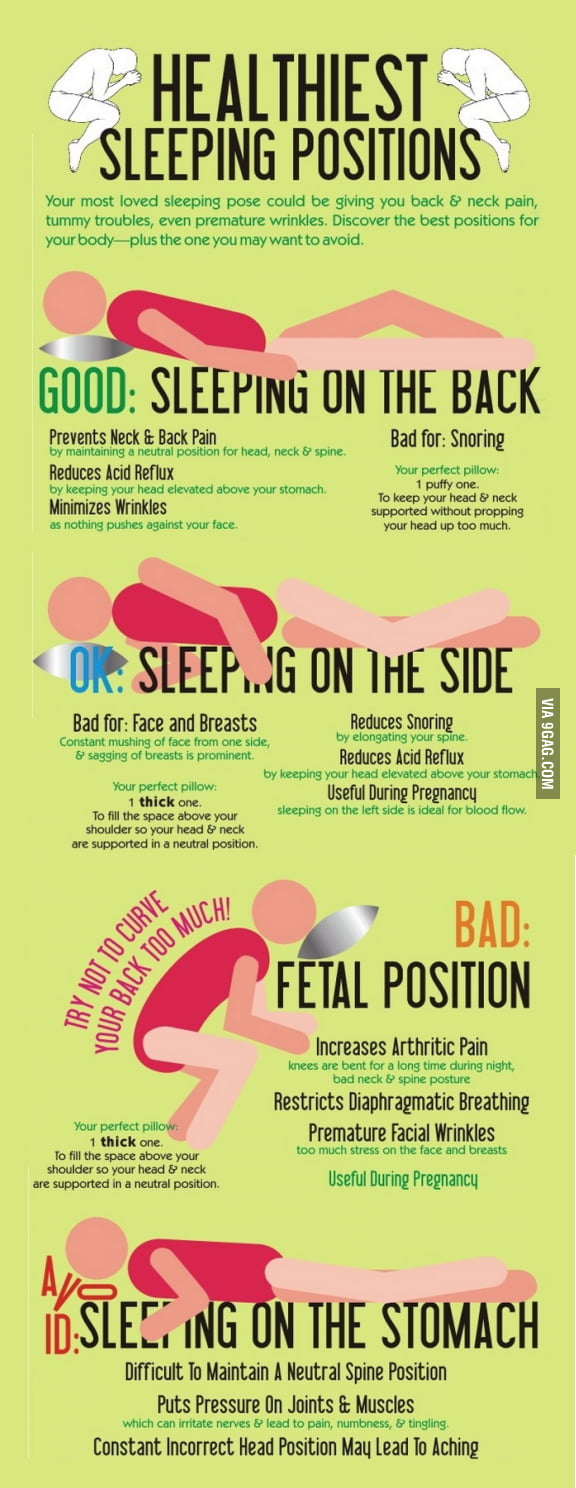 Healthiest sleeping positions - 9GAG