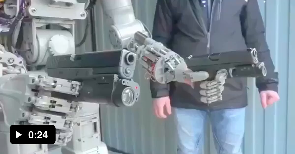 This robot, shoots gun.. - 9GAG